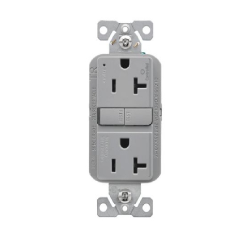 Eaton Wiring 20A TR Slim GFCI Receptacle Outlet, Dual Control, #14-10 ...