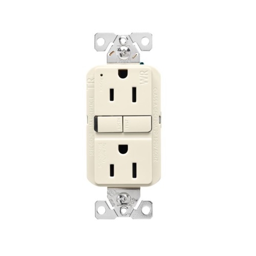 Eaton Wiring 15A TR & WR Slim Self-Test GFCI Receptacle Outlet, B&S ...