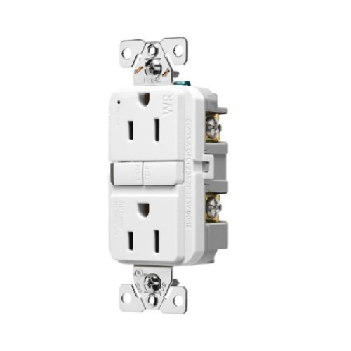 Eaton Wiring 15A TR & WR Slim GFCI Receptacle Outlet, Retail Box, #14 ...