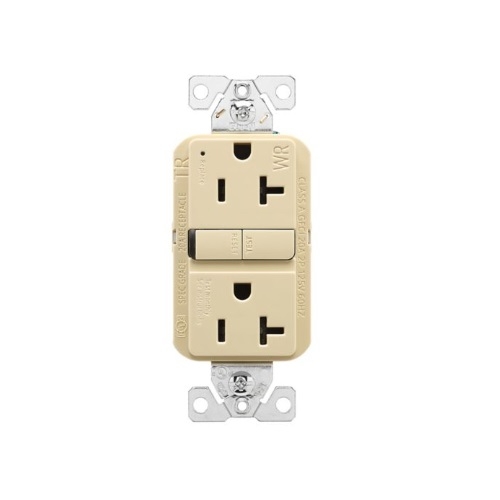 Eaton Wiring 20A TR & WR Slim Self-Test GFCI Receptacle Outlet, B&S ...