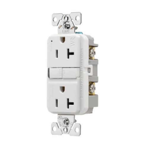 Eaton Wiring 20A TR & WR Slim GFCI Receptacle Outlet, Retail Box, #14 ...