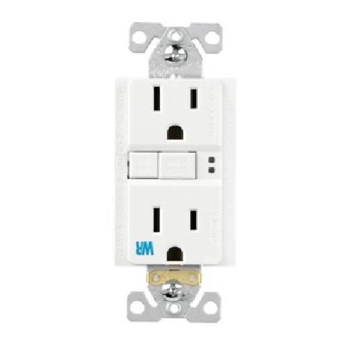 Eaton Wiring 15A TR WR GFCI Self Test Duplex Receptacle, 2P3W, #14-10 ...