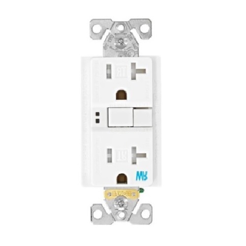 Eaton Wiring 20A TR WR GFCI SelfTest Duplex Receptacle, 2-Pole, 3-Wire ...