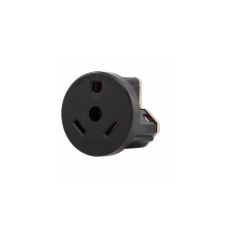 Eaton Wiring 30 Amp Power Receptacle, NEMA TT-30R, Panel Mount, Black ...