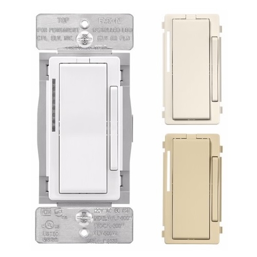 Eaton Wiring 450W LED Wi-Fi Smart Dimmer Switch, 120V, Almond/Ivory ...
