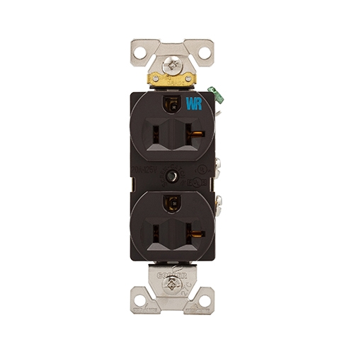 Eaton Wiring 20 Amp Weather Resistant NEMA 5-20R Duplex Receptacle ...