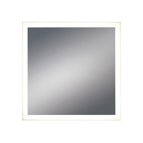 Eurofase 32-in 36W Square Mirror, 120V, Selectable CCT, Silver ...
