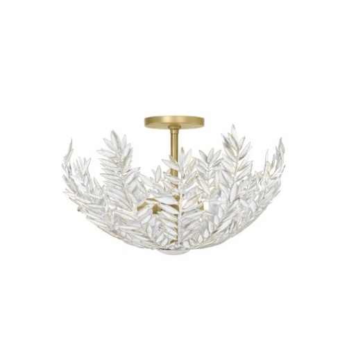 Eurofase 22-in 180W Jalore Semi-Flush Mount, 3-Light, E26, 120V, White ...