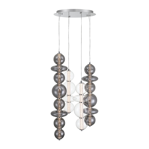 Eurofase 50-in 102W Atomo Chandelier, 4-Light, 4612 lm, 120V, 3000K ...
