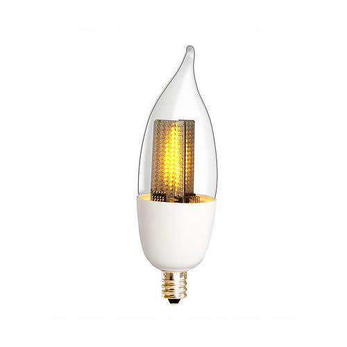 Euri Lighting 1W LED A9.5 Bulb, E12, 50 lm, 120V, 2200K, Clear (Euri ...
