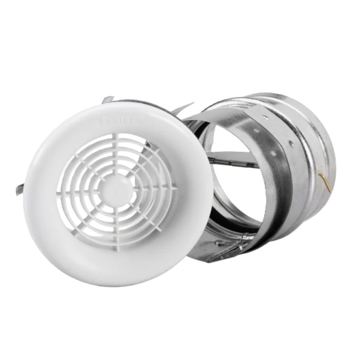 Fantech Designer Exhaust Grille w/ Mounting Collar, Damper & 6-in Duct ...