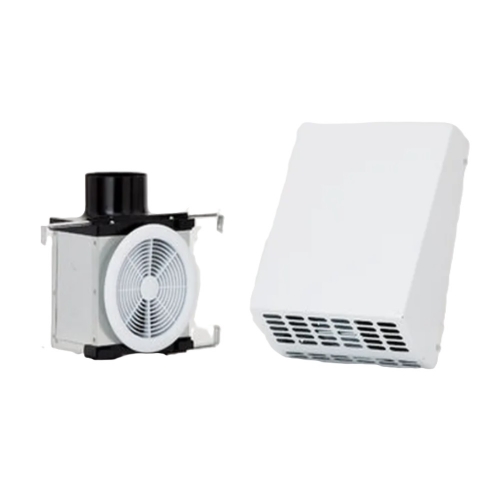 Fantech 18W Outdoor Bathroom Fan w/ 4-in Duct & Vent, 136 CFM, 3084 RPM ...