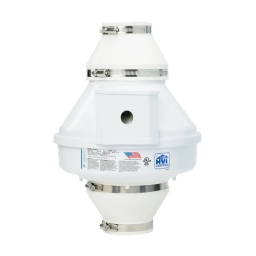 Fantech 173W EC Radon Inline Fan w/ 3-in PVC Pipe, 216 CFM, 4303 RPM ...