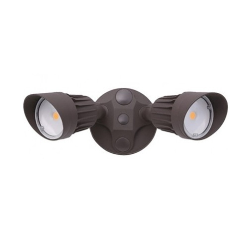 GlobaLux 20W LED Dual Head Flood Light, 120V, 5000K, Bronze (GlobaLux ...
