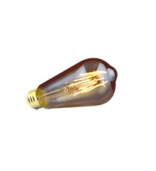 Green Creative 4W LED Filament Bulb, E26, Dimmable, 300 lm, 120V, 2000K ...