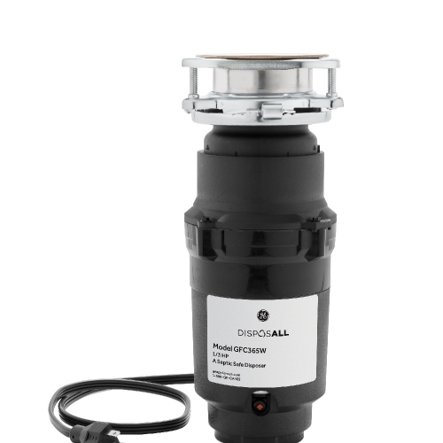 GE 1/2 HP Garbage Disposer w/ Cord, 4.5A, 120V (GE GFC525N ...