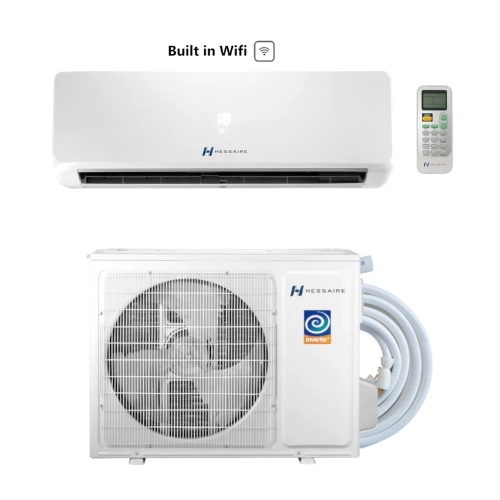 Hessaire 12000 BTU/H Ductless Mini Split Heat Pump System w/ Wi-Fi ...