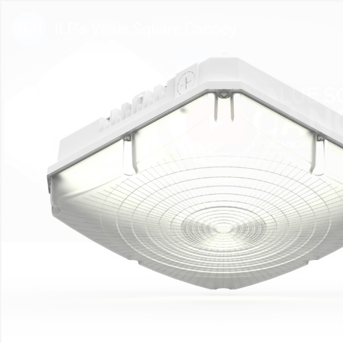 ILP Lighting 28W LED Canopy Light, Wide Lens, 3779 lm, 120V-277V, 4000K ...