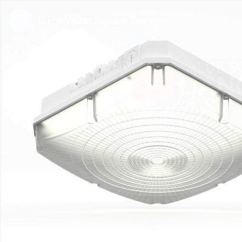ILP Lighting 40W LED Canopy Light, Wide Lens, 5092 lm, 347V-480V, 4000K ...