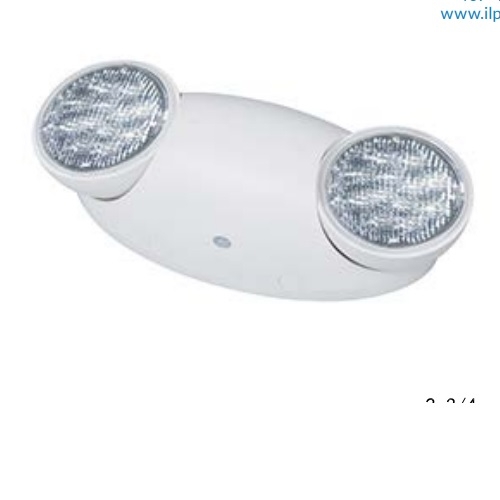 ILP Lighting Emergency Light w/ Battery Backup, High Output, 120V/277V ...