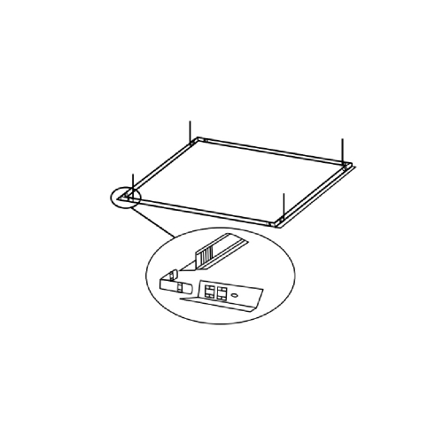 ILP Lighting 2X2 Flange Mount Kit for Back Lit Flat Panel, White (ILP ...