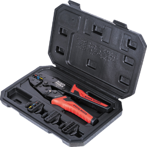 Klein Tools 10-22 AWG Terminals Ratcheting Crimper Set, Adjustable ...