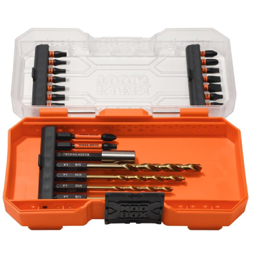 Klein Tools 21-Piece Drill and Driver Bit Set, MODbox Storage Case ...
