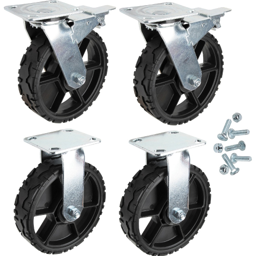 Klein Tools 8-in MODbox Utility Cart Wheel, Caster Wheels, 4 Pack ...