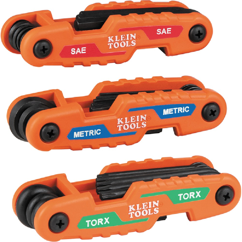 Klein Tools 31-Key Pro Folding Hex Key Set, SAE, Metric, & TORX, 3-Pc ...