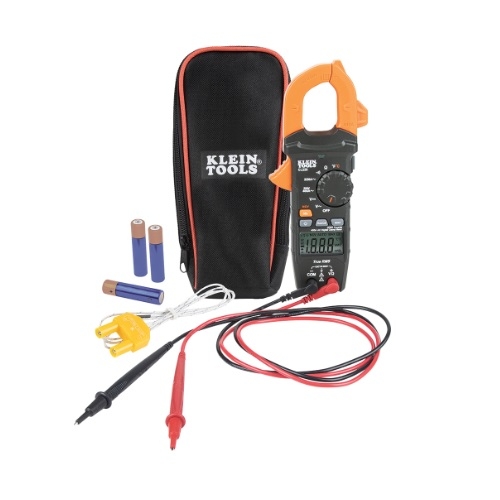 Klein Tools Digital Clamp Meter w/ Temperature, 400 Amp, AC Auto ...