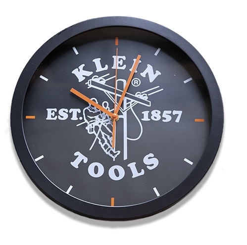 Klein Tools Limited Edition Lineman Logo Black Clock (Klein Tools CLOCK ...