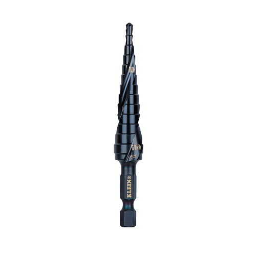 Klein Tools 1/8-in to 1/2-in Step Drill Bit, Double Spiral Flute, Quick ...