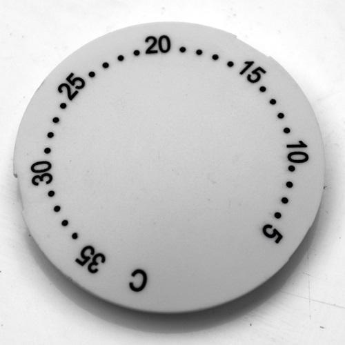 King Electric Temp Plate for C-Dial Mech. SP T-Stat, White (Round Piece ...