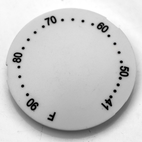 King Electric Temp Plate for K101 F-Dial Mech. SP T-Stat, White (Round ...