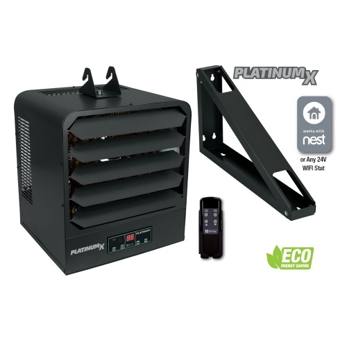 King Electric 30kW PlatinumX Unit Heater, 3 Phase, 1800 CFM, 480V, Gray ...