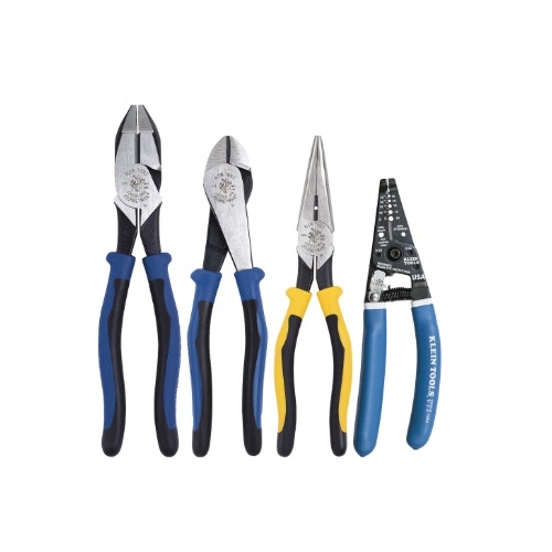 Klein Tools 4 Piece Plier Set with Ergonomic Handles & Spring Return ...