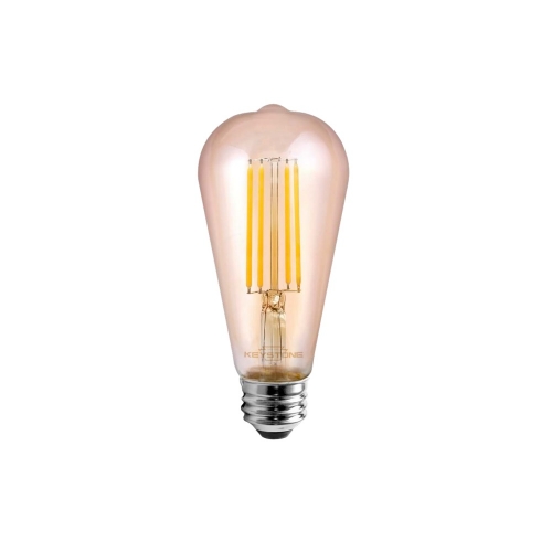 Keystone Technologies 4.5W LED ST19 Filament Bulb, E26, 350 lm, 120V ...