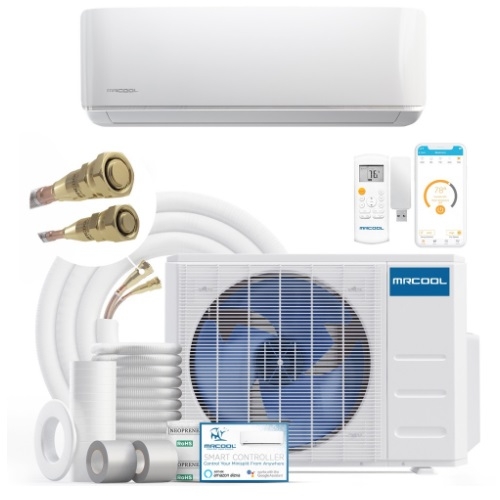 MrCool 18000 BTU/H Ductless Mini Split System w/ 16-ft Kit, Single Zone ...