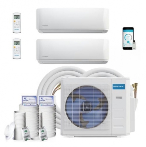 MrCool 36K BTU/H Ductless Mini Split System, 2-Zone (12K & 24K), 16 ...