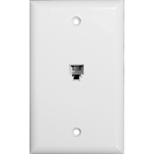 Morris RJ11 Phone Jack Wall Plate, 4 Conductor, White (Morris 80011 ...