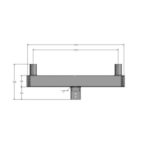 MaxLite Square Mounting Bracket, 2 Arm, 180 Degree Angle (MaxLite PL ...