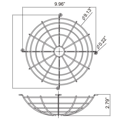 MaxLite Wire Guard for HLRM Series, Drop Lens (MaxLite HLRMWG ...