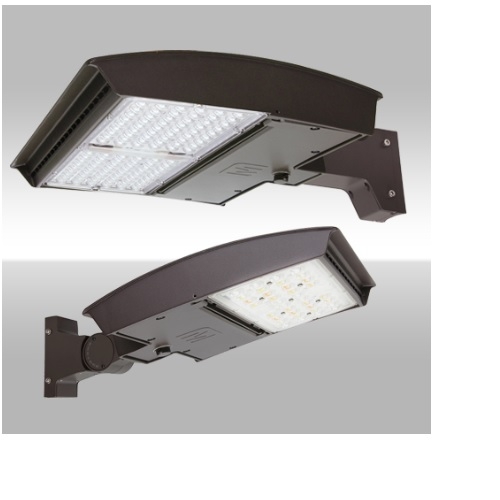 MaxLite 250W LED Area Light w/Flex Arm, Type 3M, 120V-277V, Selectable ...