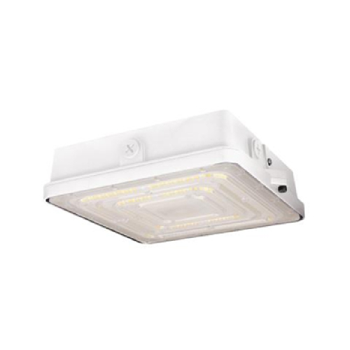 MaxLite 40W LED Enhanced Canopy Light, 120V-277V, CCT Select, White ...