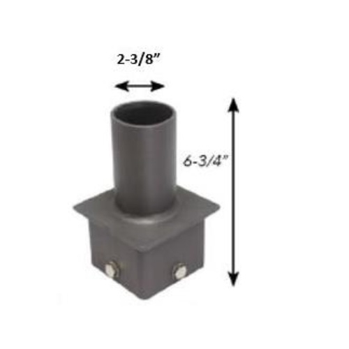 MaxLite Square Pole Fitter, Vertical, Single Tenon (MaxLite S4VT1S00BZ ...