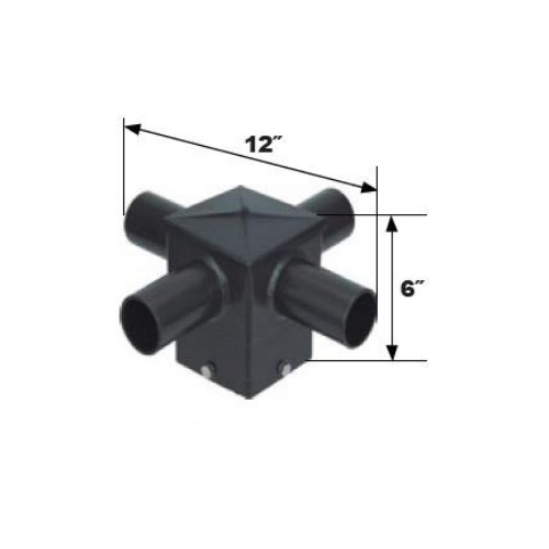 MaxLite Square Pole Fitter, 4 Tenons, 90 Degree Angle (MaxLite ...
