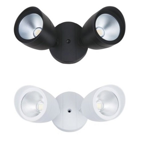 NaturaLED 20W Double Head LED Flood Light w/ Motion Sensor, 3000K ...