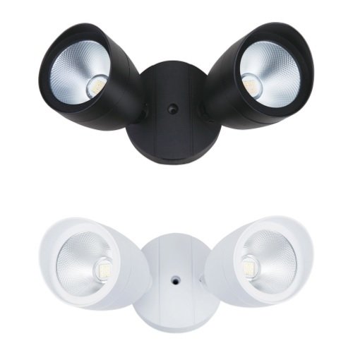 NaturaLED 20W Double Head Security LED Light, 5000K, Black (NaturaLED ...