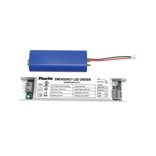 NaturaLED 20W LED Emergency Driver, 120V-347V (NaturaLED BAEM20-260BC ...