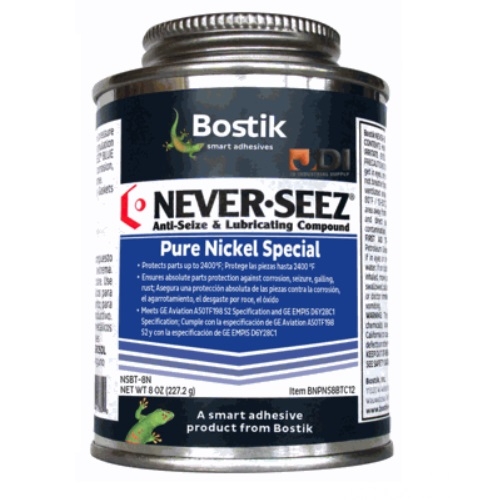 Never Seez 8 oz Pure Nickel Special Compound w/ Brush Top (Never Seez ...
